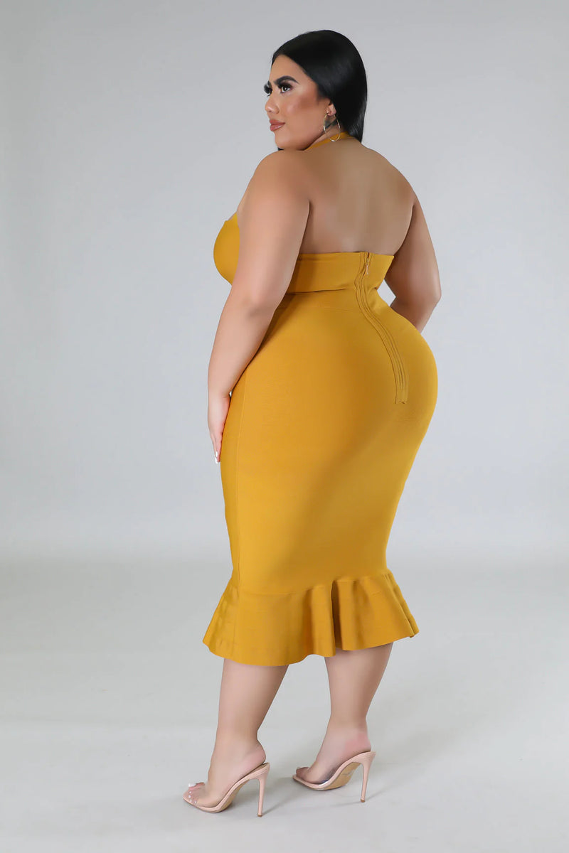 Evaleigh Dress -MUSTARD + – Glenn’s vision